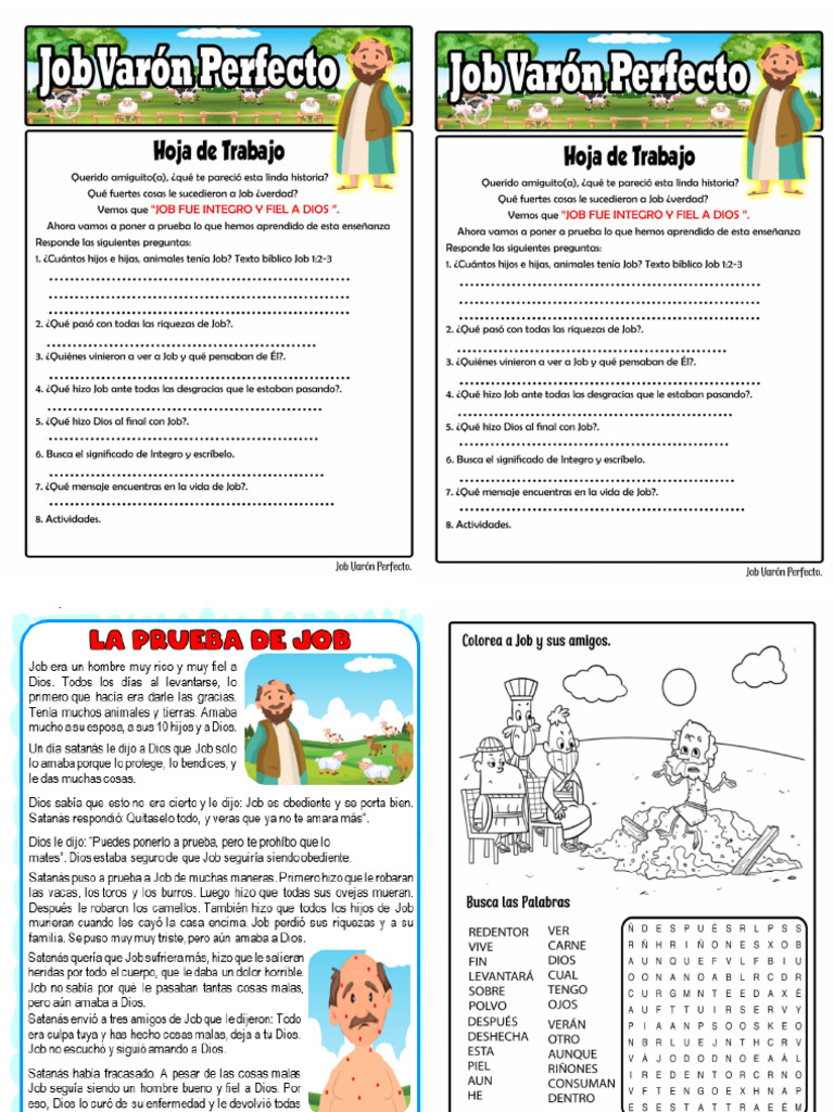 Ficha de La Historia de Job | PDF