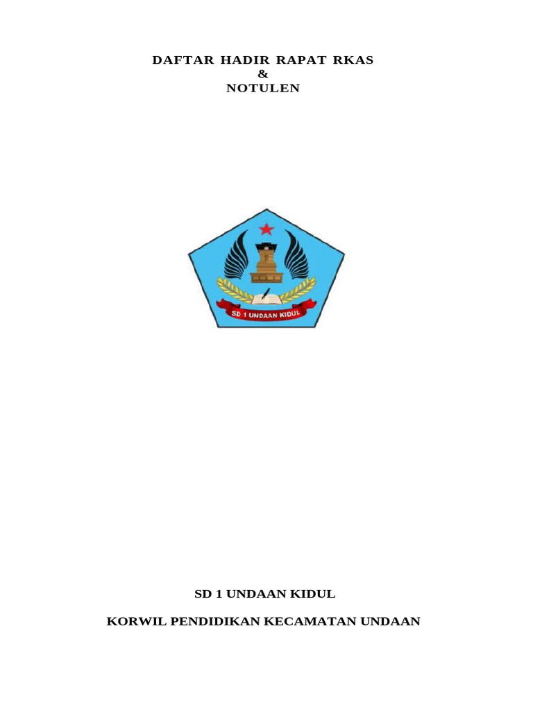 Rapat Penyusunan Draf RKAS SD 1 Undaan | PDF