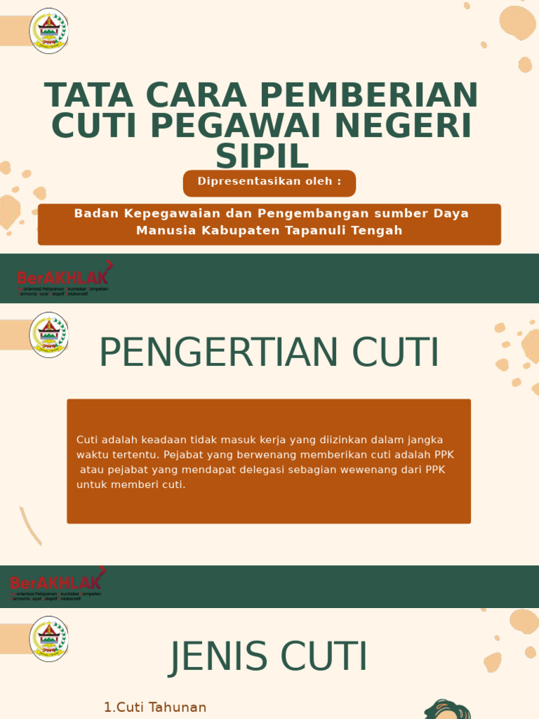 Tata Cara Cuti PNS Tapanuli Tengah | PDF