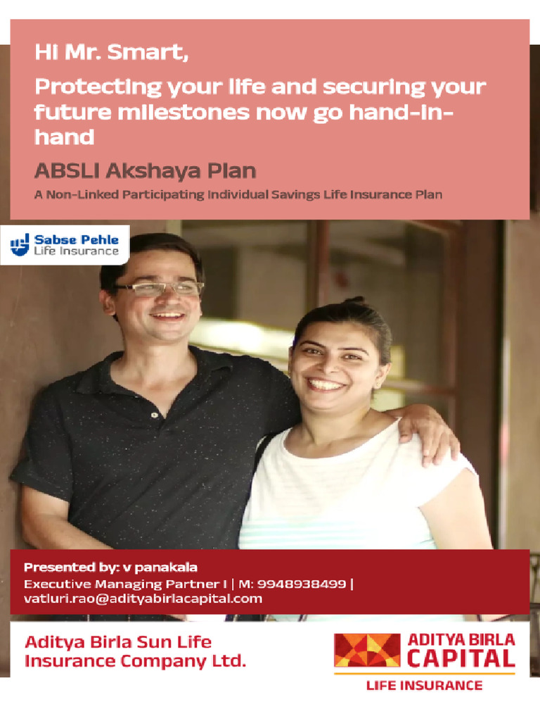 Smart ABSLI Akshaya Plan Presentation | PDF