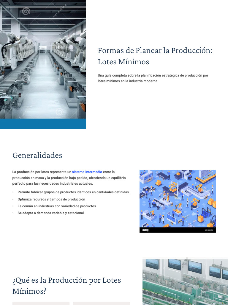 Planificación de Producción por Lotes Mínimos | PDF | Planificación ...