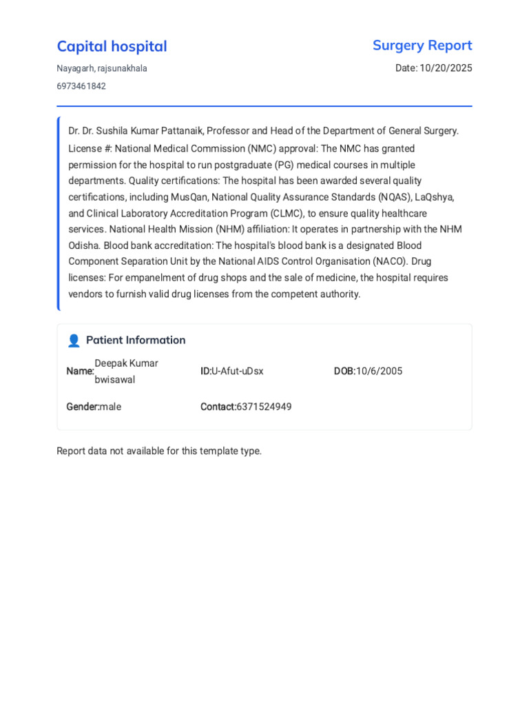 Free Medical Report Generator - Patient Reports Made Simple | PDF
