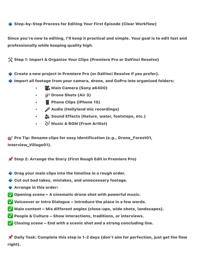 ? Step-By-Step Process For Editing Your First Episode (Clear Workflow ...