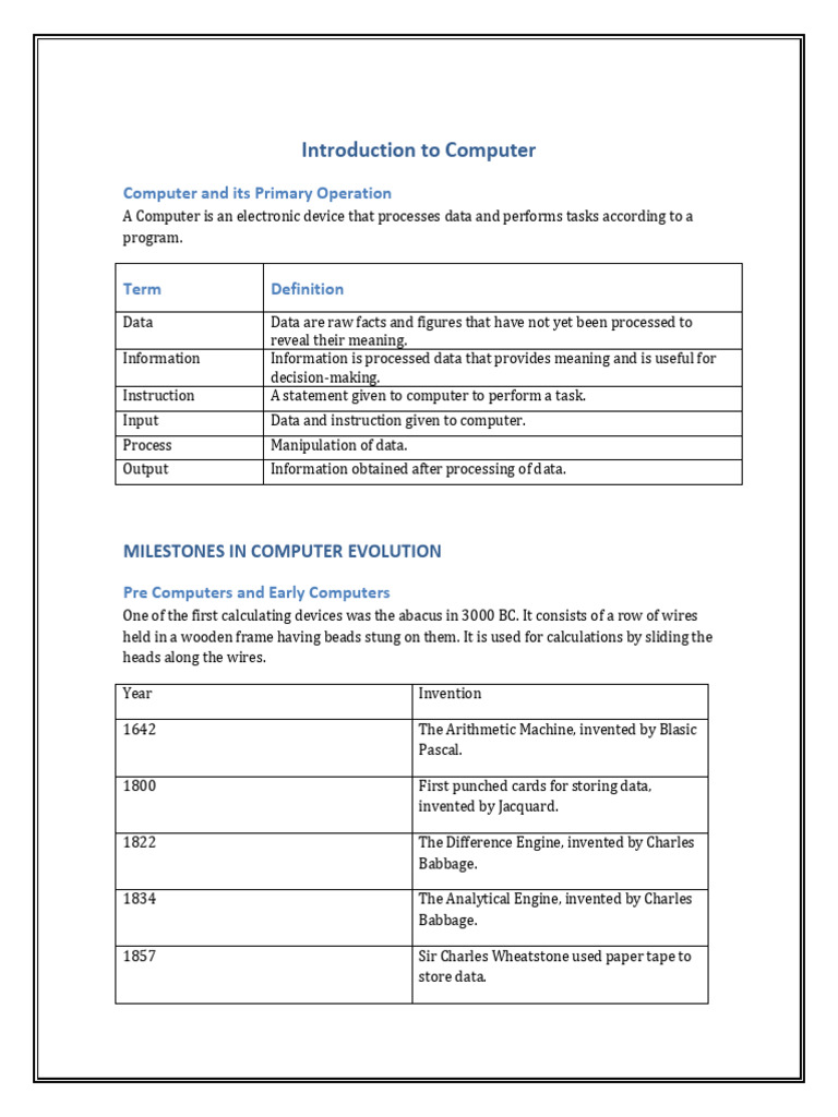 Milestones in Computer Evolution Full | PDF | Integrated Circuit | Very ...