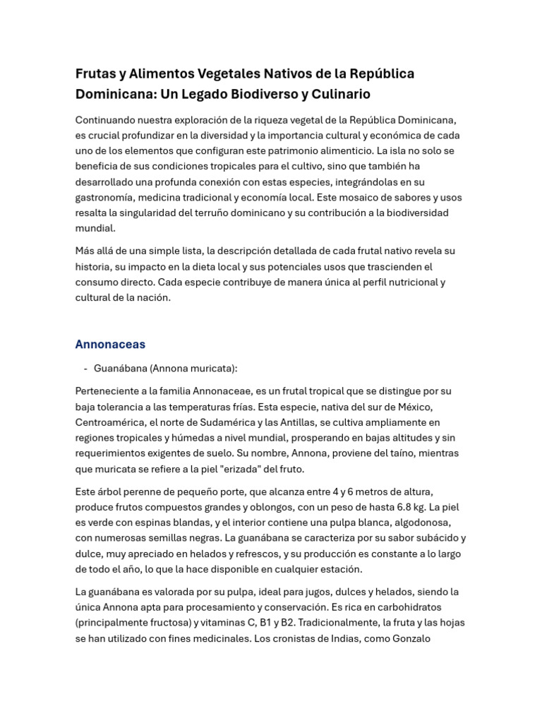 Vegetales y Frutas de República Dominicana | PDF | Ají picante | Nuez