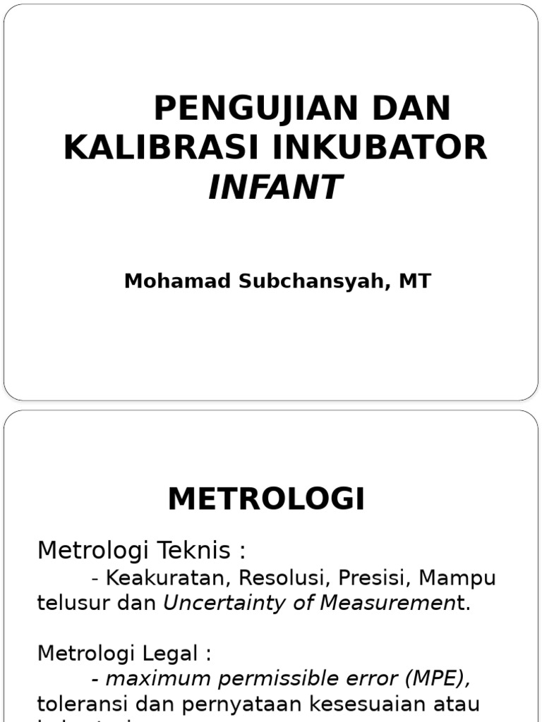 Pengujian Dan Kalibrasi Inkubator Infant | PDF