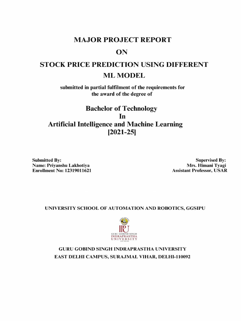 Priyanashu Final2 Merged | PDF | Machine Learning | Forecasting