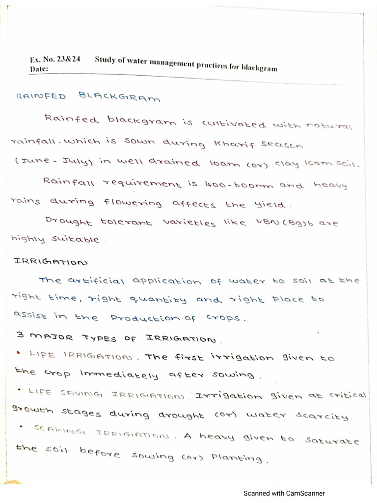 Agr 303 Ex 23,24 | PDF