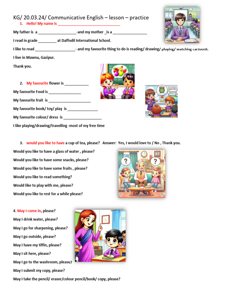 Communicative English Practice Exercises | PDF