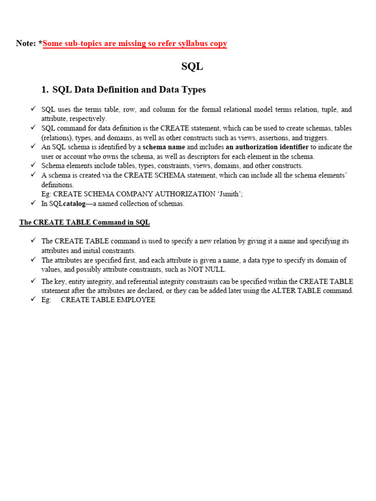 DBMS - MOD3 (Upto Basic Queries) | PDF | Relational Model | Sql
