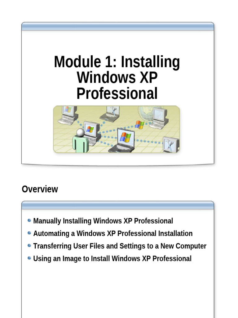 MCSE Preparation Module 1: Installing Windows XP Professional | PDF ...