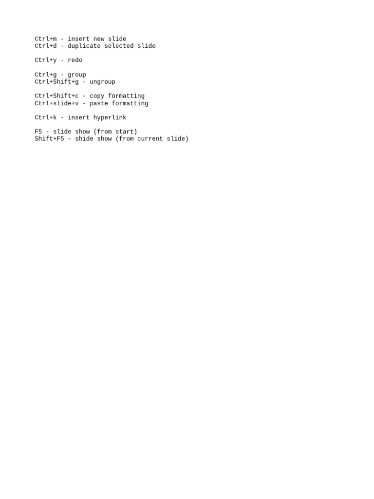 Essential PowerPoint Shortcut Keys | PDF