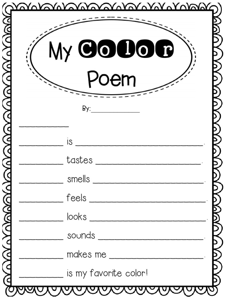 My Color Poem Template | PDF