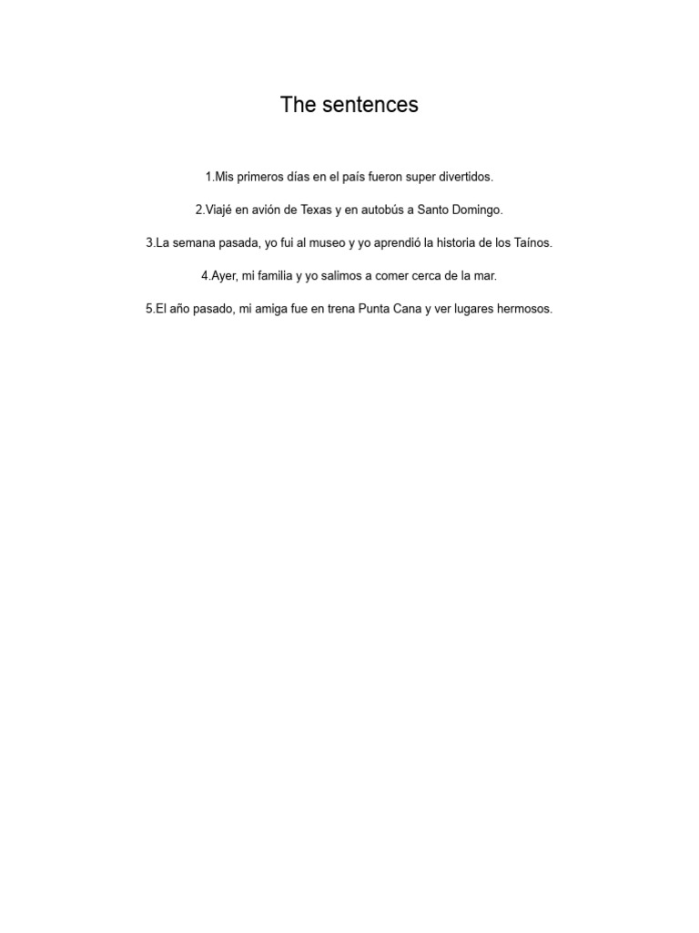 Spanish Unit 7 Portfolio | PDF