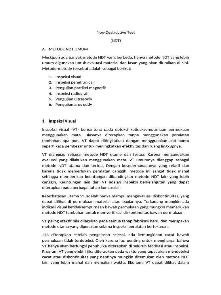 Inspeksi Visual | PDF