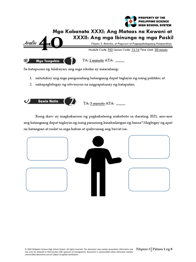 Aralin 40-Kabanata 31 at 32 | PDF