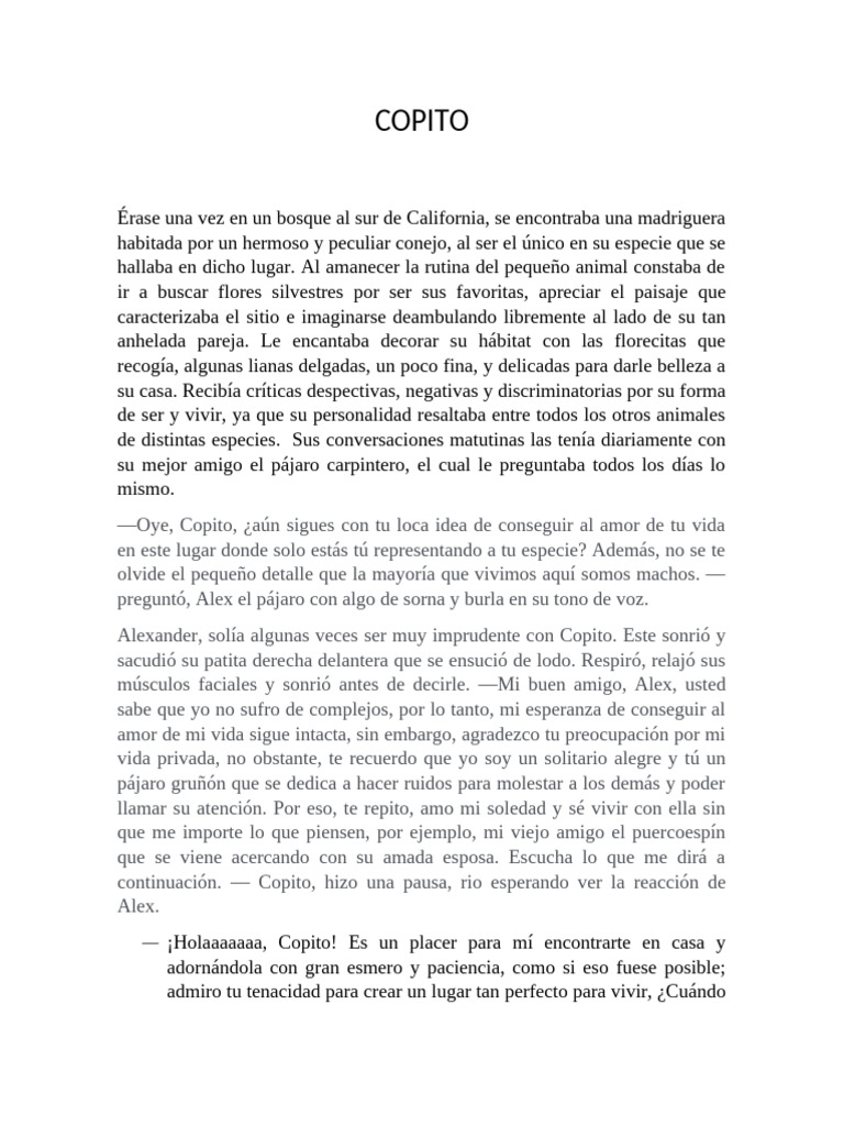 Copito Cuento | PDF | Amor