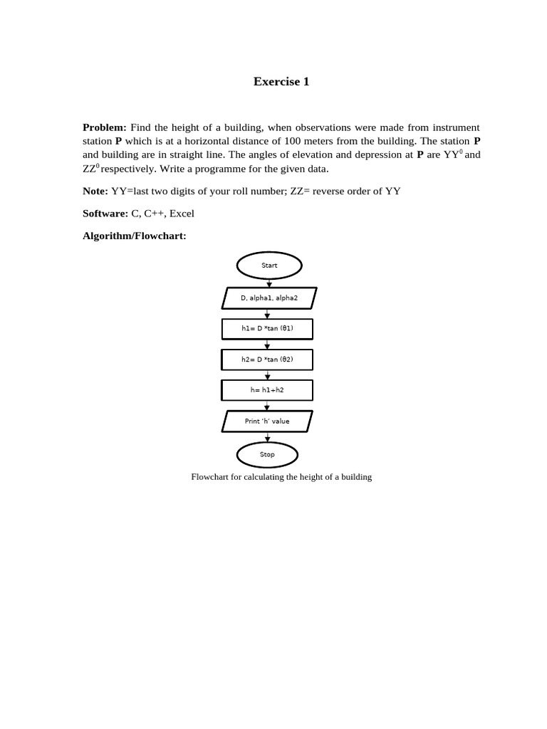 Exercise 1 Height of Building | PDF