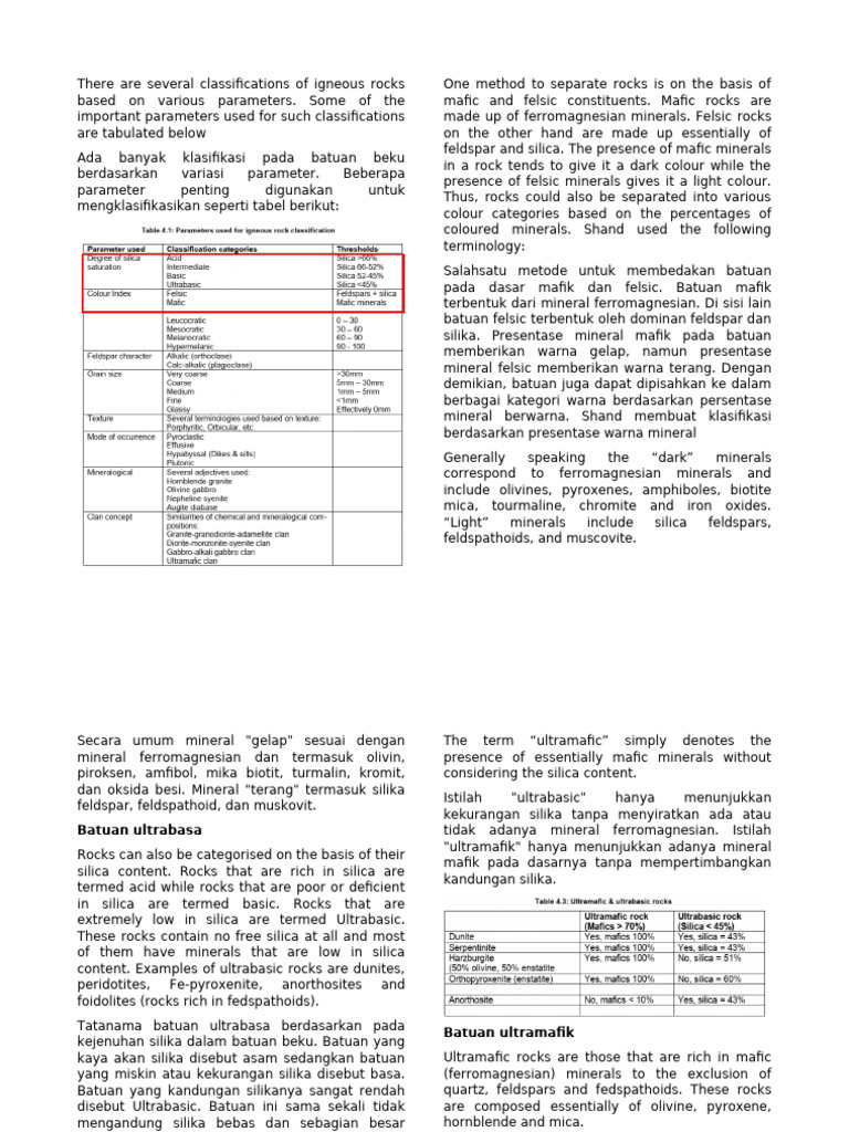 Batuan Ultramafik Dan Mafik | PDF