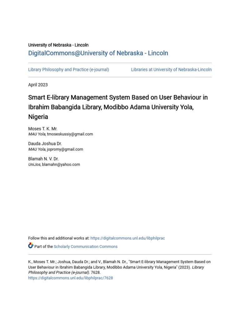 Smart e Library Management System | PDF | Behavior | Attitude (Psychology)