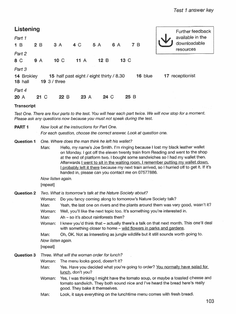 B1 Preliminary 1 | PDF