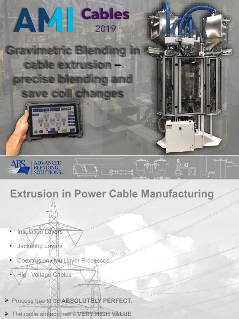 Optimizing Gravimetric Blending in Cable Extrusion | PDF | Insulator ...