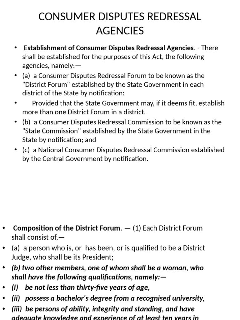 Consumer Disputes Redressal Agencies | PDF | Common Law | Justice