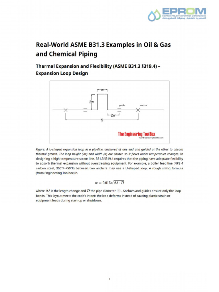 Real-World ASME B31.3 Examples in Oil & Gas and Chemical Piping-111 | PDF