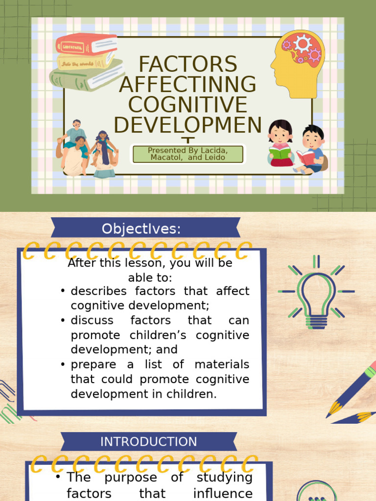 Factors Influencing Cognitive Development | PDF | Intelligence | Cognition