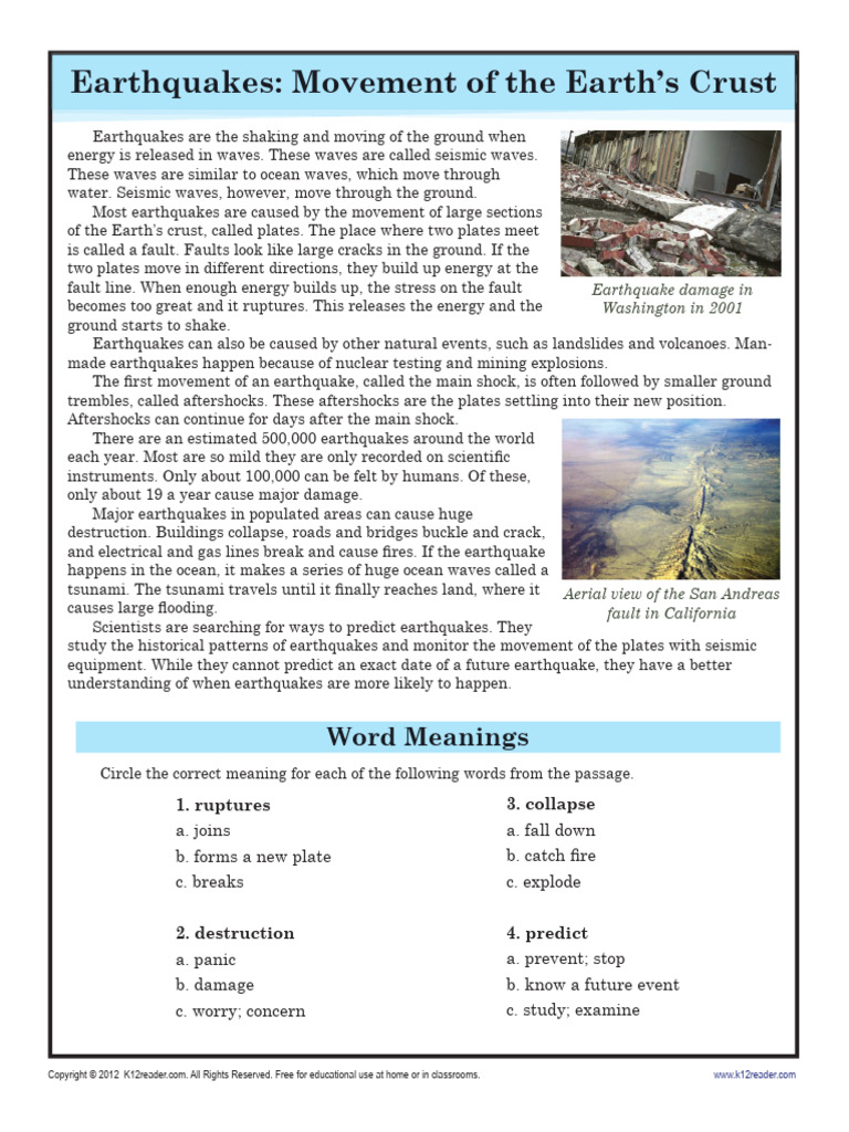 Understanding Earthquakes and Their Impact | PDF | Earthquakes ...