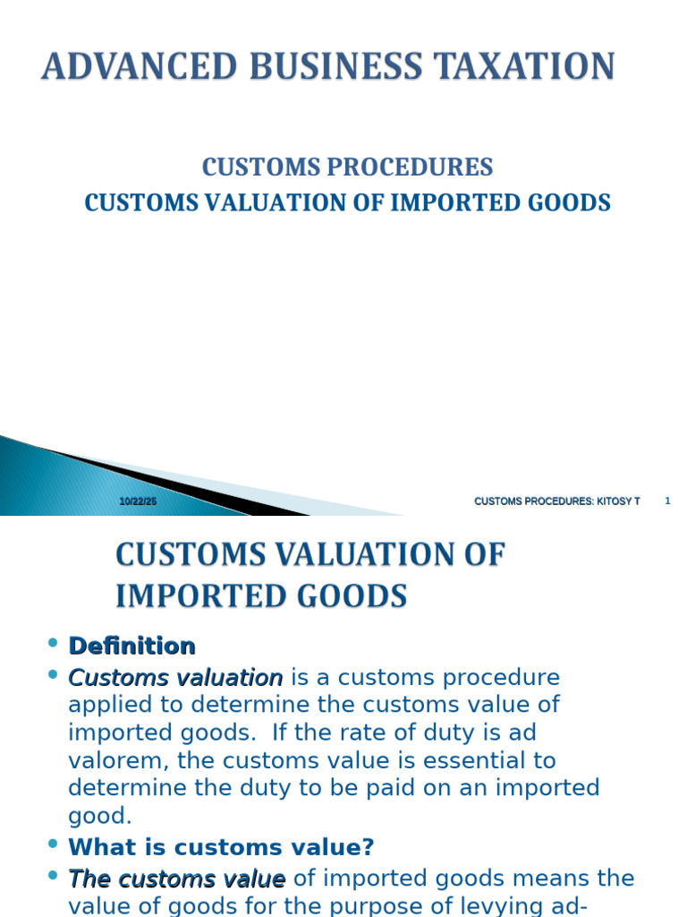 Customs Valuation Principles | PDF | Cost | Sales