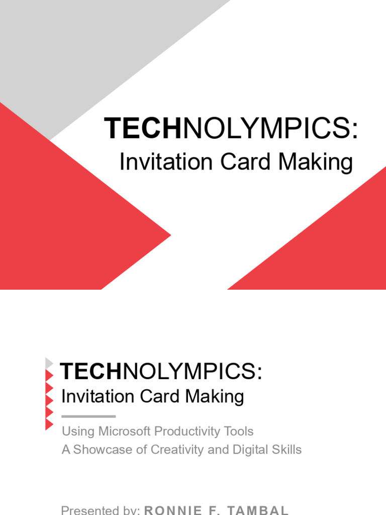 Invitation Card Making Contest Guide | PDF | Printer (Computing) | Page ...