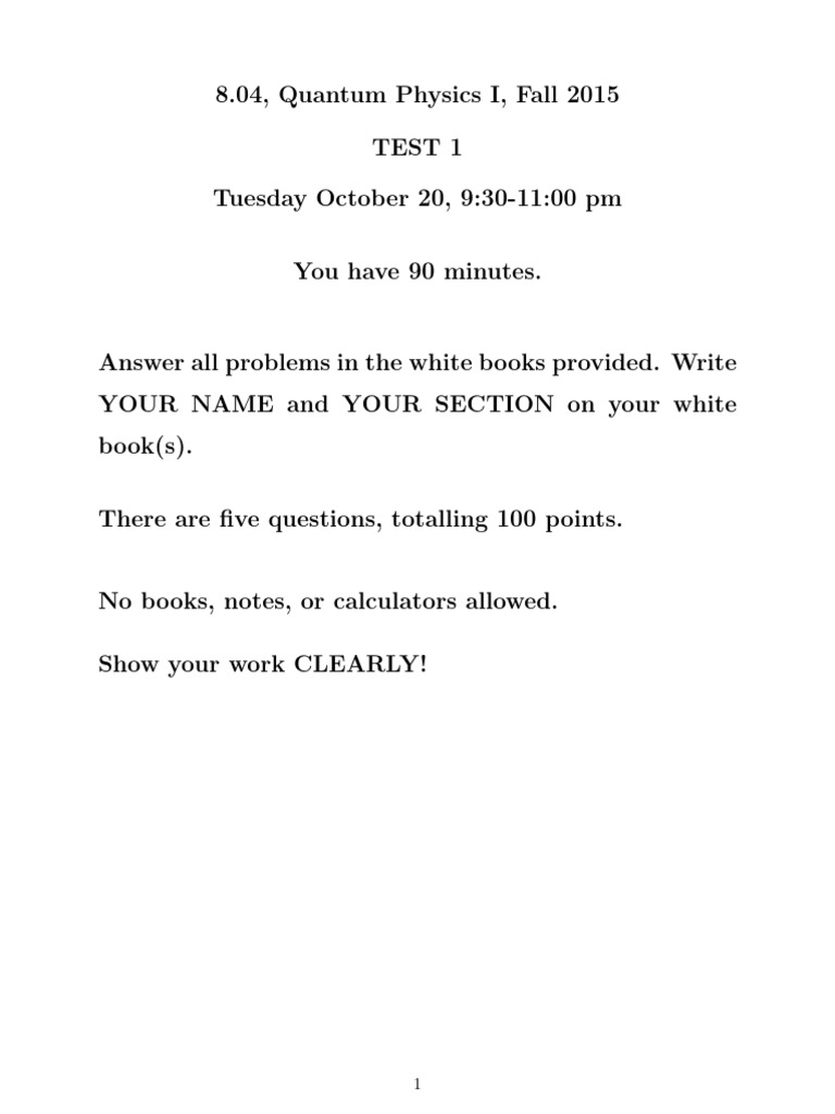 01 Examen 01 | PDF | Physics | Theoretical Physics