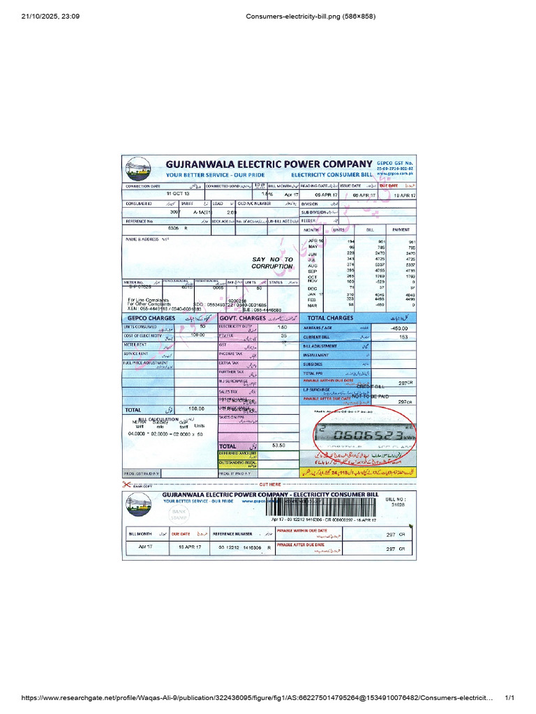 Understanding Consumer Electricity Bills | PDF