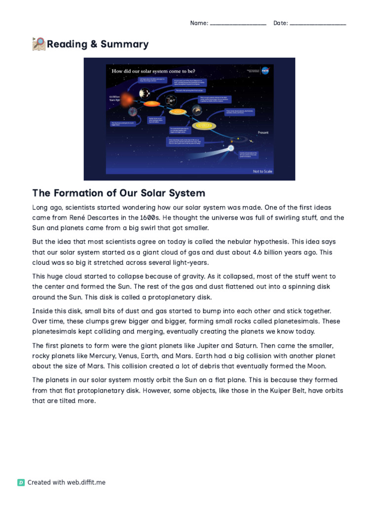 Formation of the Solar System Explained | PDF | Planets | Solar System