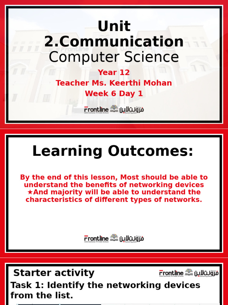 Grade 11 - Week 6 - 1 - Networking | PDF | Computer Network | Ip Address