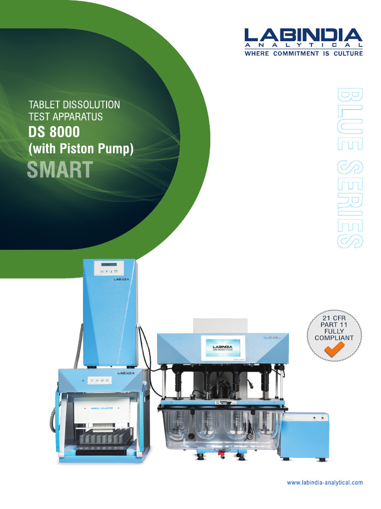 Tablet Dissolution Tester DS8000 SMART With Piston Pump | PDF