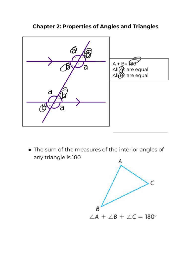 Angle and Triangle Properties Explained | PDF