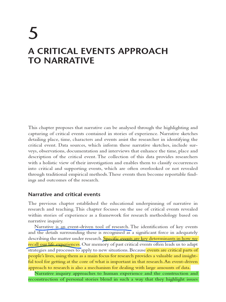 A Critical Events Approach To Narrative - 25!09!18!17!47 - 21 | PDF ...