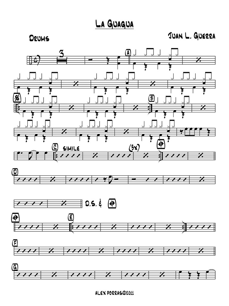 La Guagua - Drums | PDF