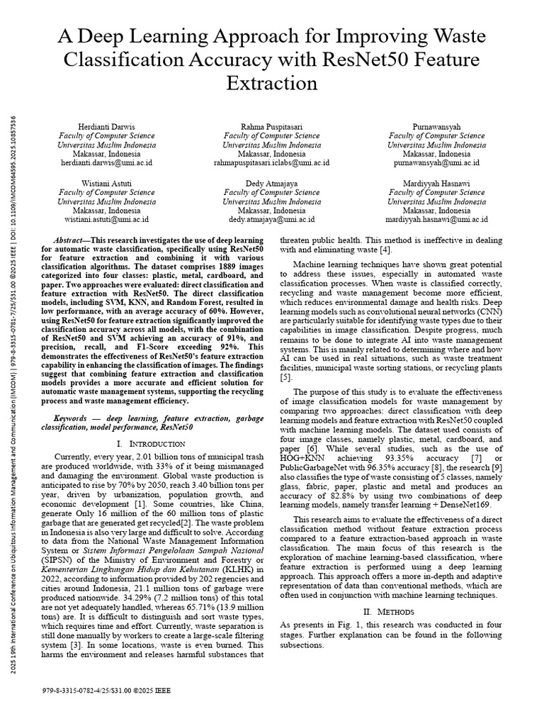 A Deep Learning Approach For Improving Waste Classification Accuracy ...