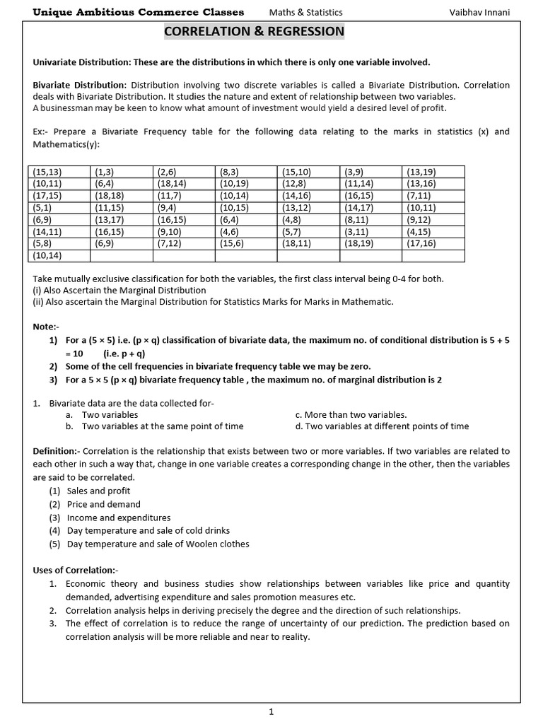 Correlation and Regression Analysis Guide | PDF | Regression Analysis ...