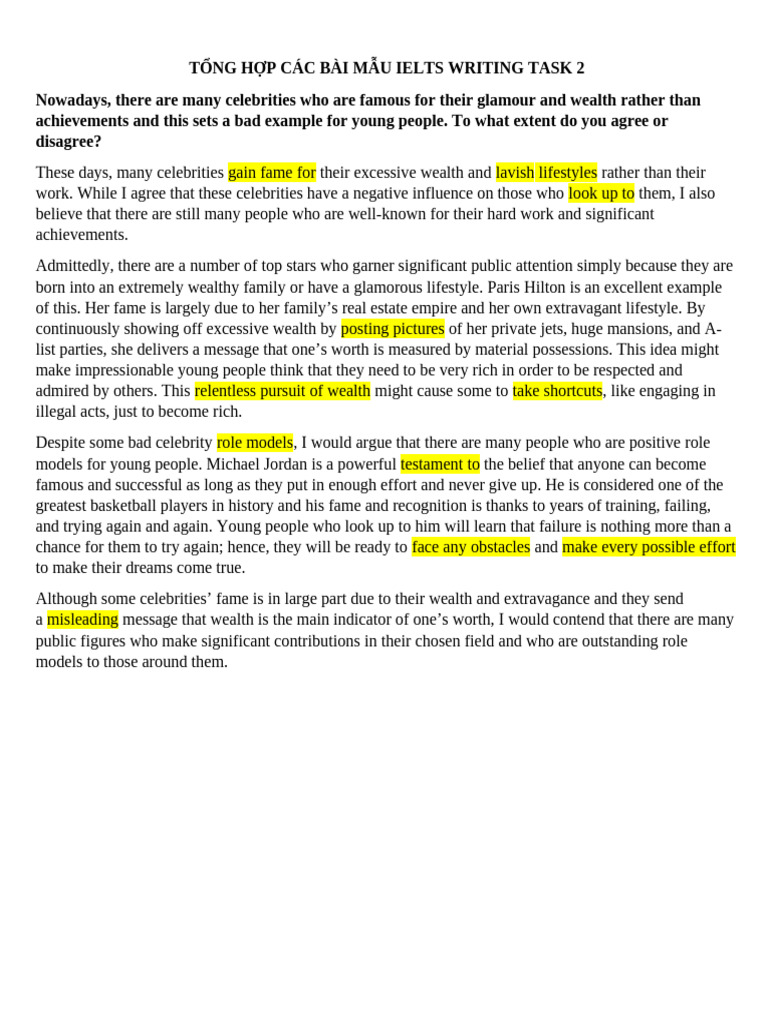 IELTS Writing Task 2 Sample Essays | PDF