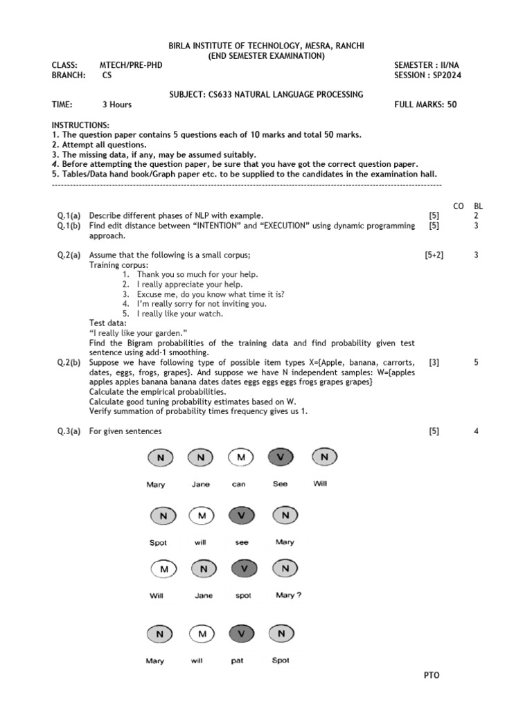 Cs633 Natural Language Processing | PDF | Applied Mathematics ...