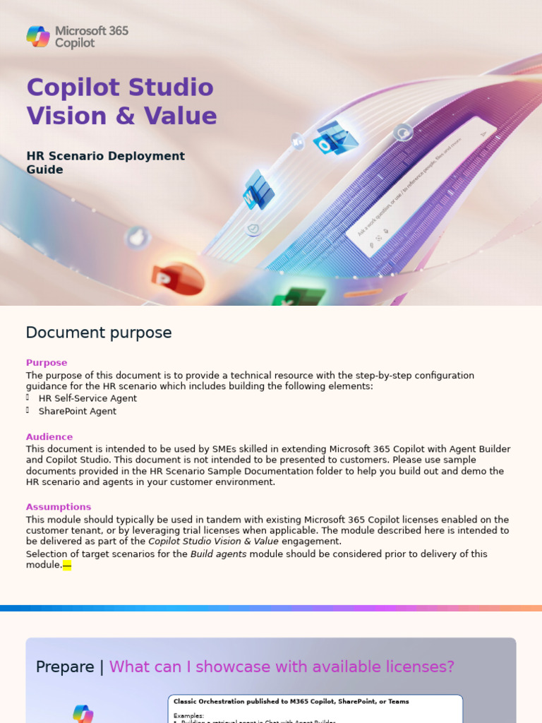 HR Scenario Deployment Guide for Copilot | PDF | Share Point | Computing
