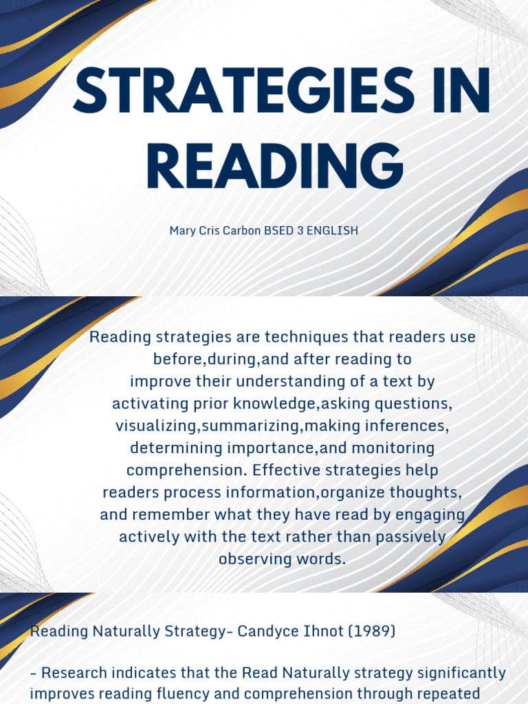 Effective Reading Strategies Explained | PDF | Reading Comprehension ...