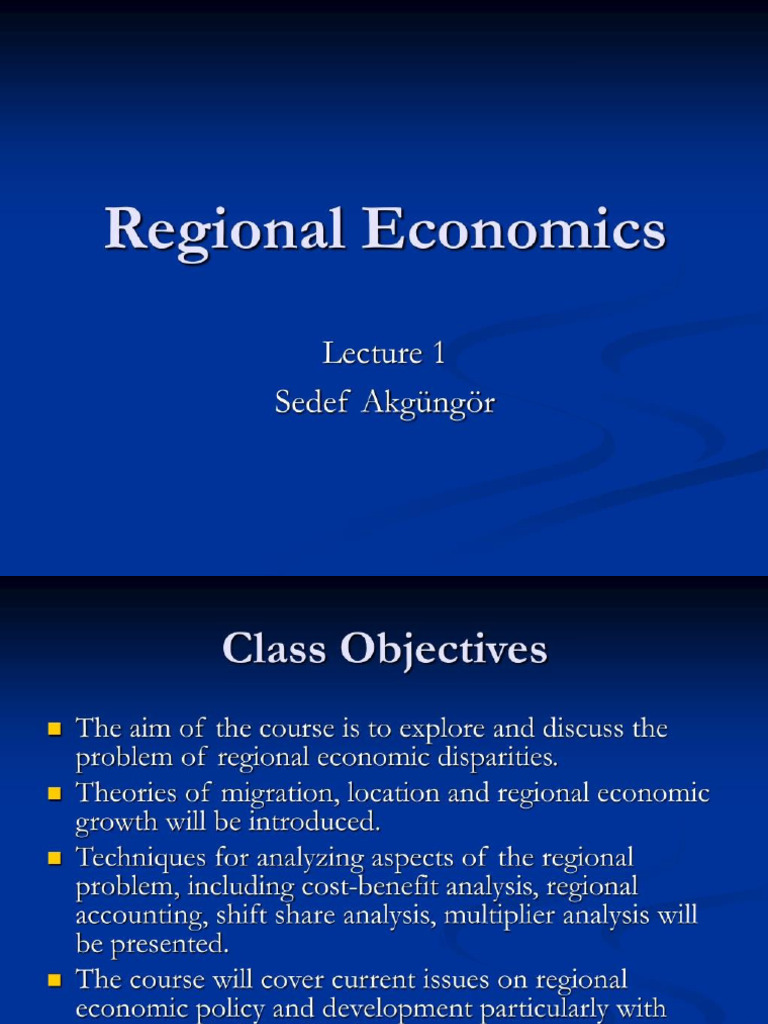 Regional Economics | PDF