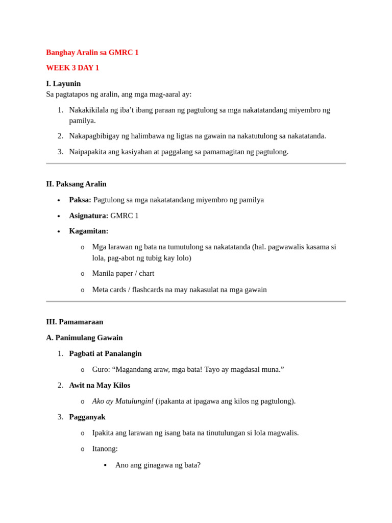 GMRC Week 3 | PDF