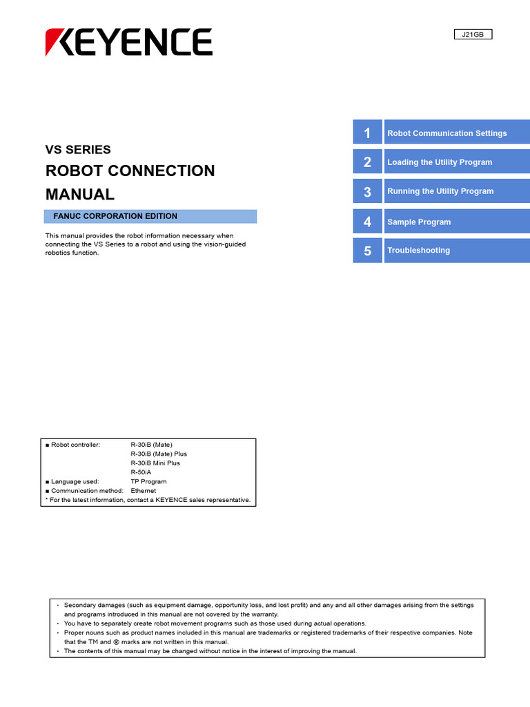 VS Series Robot Connection Guide | PDF | Ip Address | Computer Network
