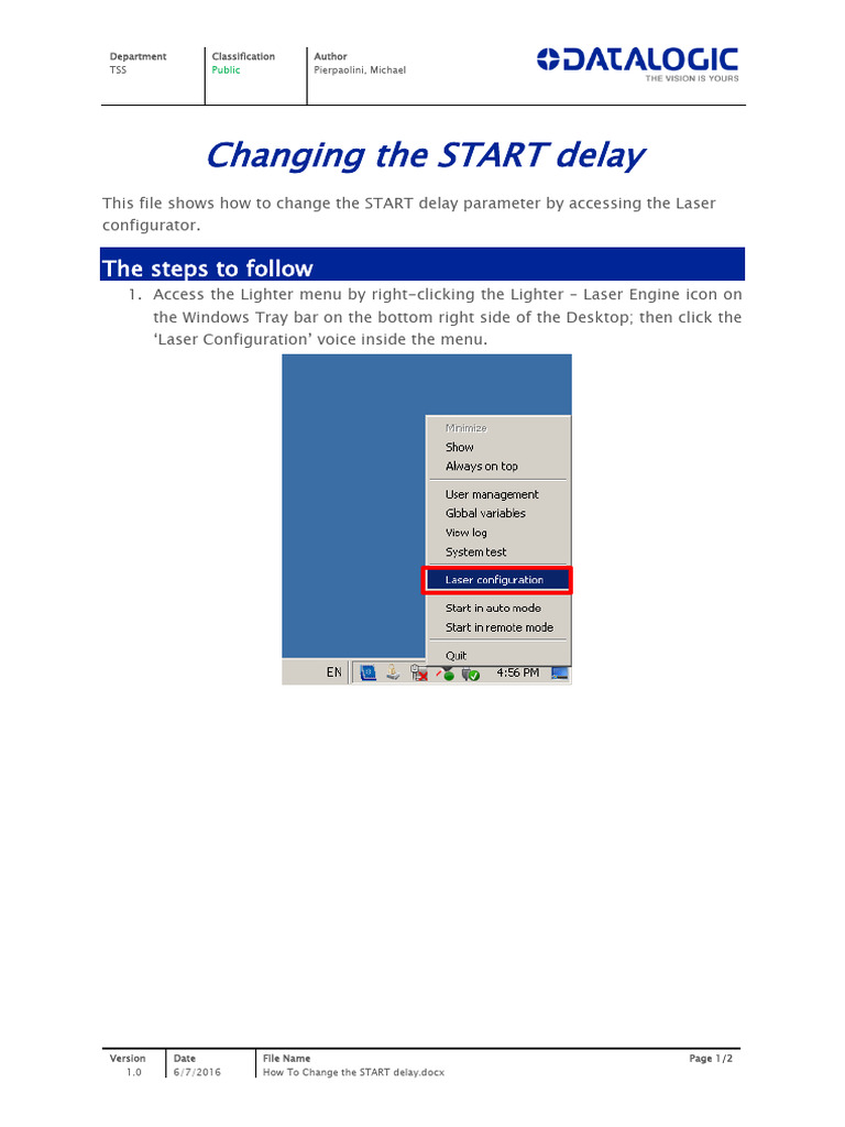 How To Change The START Delay | PDF